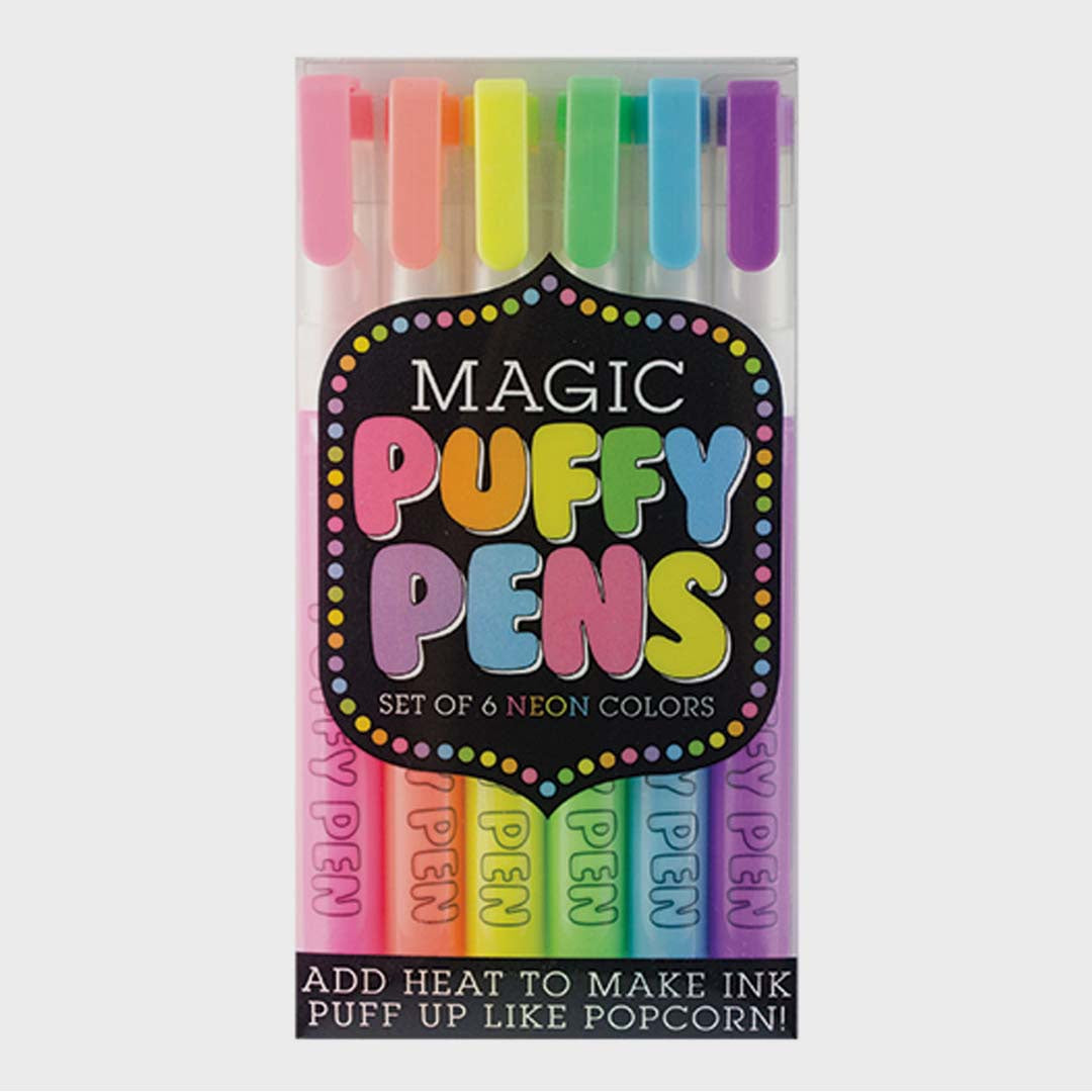 MAGIC PUFFY PENS | 6 NEON COLOURS