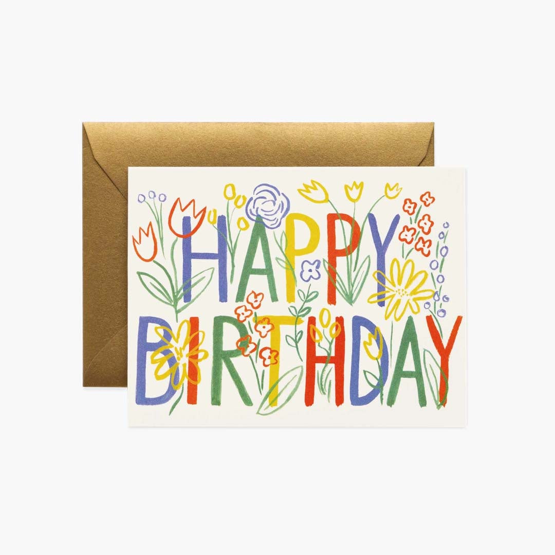 Rifle Paper Co. Brushstroke Birthday Card | BY SAN SEBASTIAN