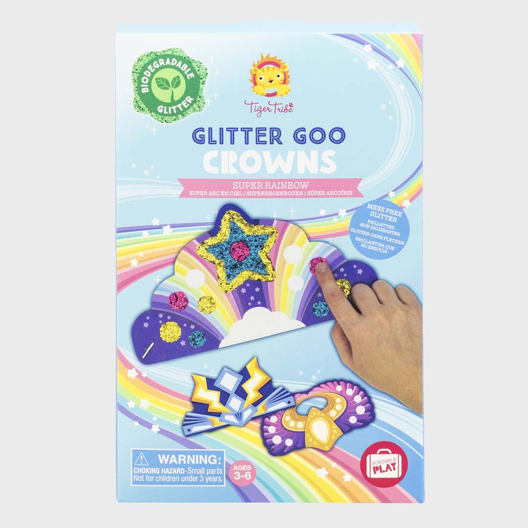 Tiger Tribe Super Rainbow Glitter Goo Crowns | BY SAN SEBASTIAN